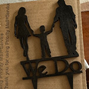 Man Woman and Child Wedding Cake Topper - Family Wedding Cake Topper ...