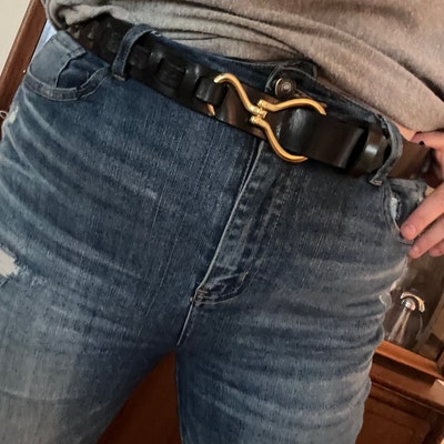 Loop & Ring Leather Cinch Belt - Etsy