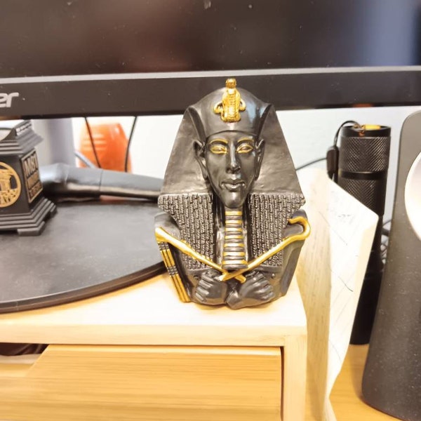 Vintage Anubis Mini Statue - Small Hand-painted Ancient Egyptian Jackal ...