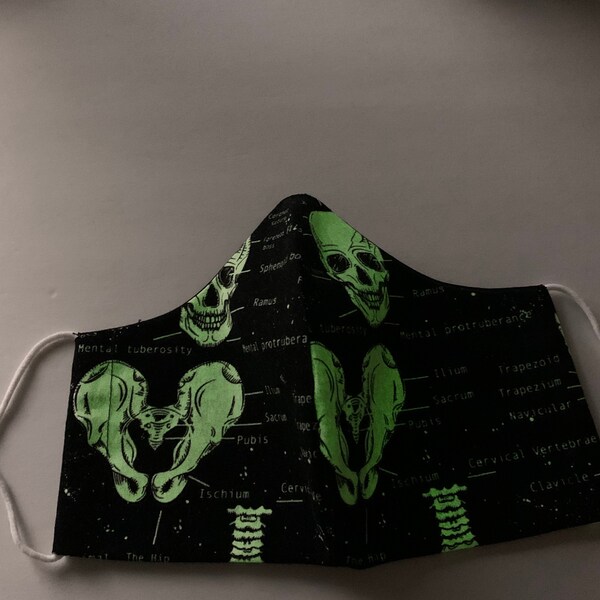 Skeleton Fabric, Bone Fabric, Glow in the Dark Realistic Bones From ...