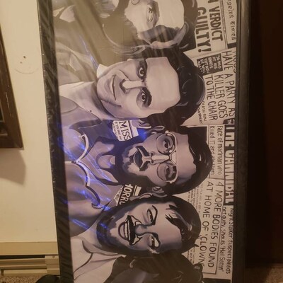 Most Evil Serial Killer Hand Painted Poster PRINT Charles Manson, Ted ...