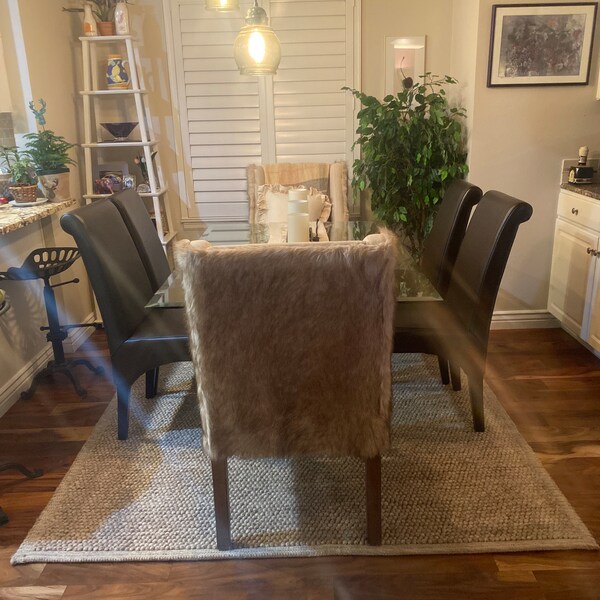 Cozy Beige Wool Rug With Custom Options Handwoven Chunky Loop Style ...