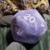 Handmade Embroidered D20 20 Sided Dice Plush Pillow or Stuffed Twenty ...