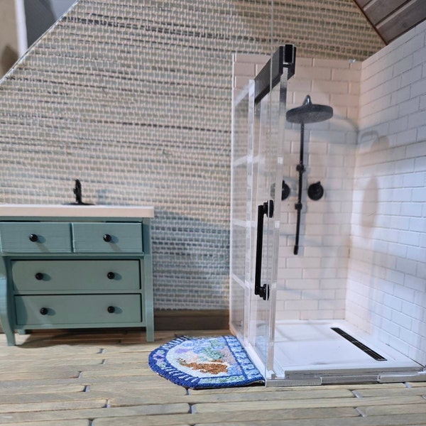 Modern Farmhouse Shower - Miniature Dollhouse 1/12 Scale - Etsy
