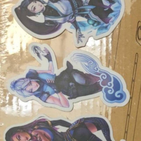 Lol K/DA Vinyl Stickers Ahri | Evelynn | Kaisa | Akali - Etsy