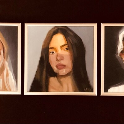 ORIGINAL Watercolor Portrait Painting Colorful Portrait Wall - Etsy