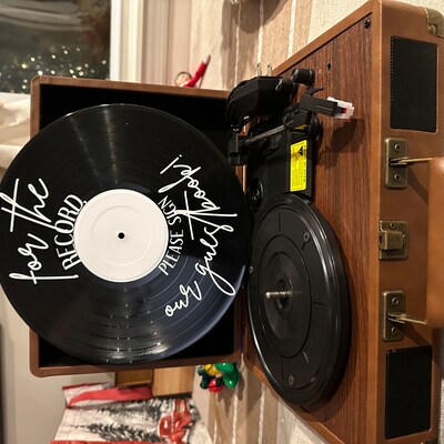 Wedding Record Table Numbers Custom Photo Vinyl Record Sticker for ...