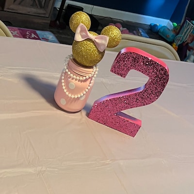 Mickey Minnie Mason Jars Centerpiece - Etsy