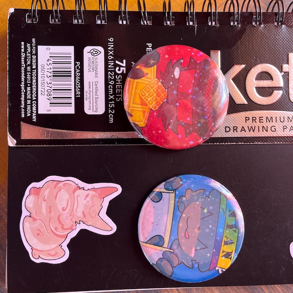 Roblox Forsaken Holographic Pin Buttons - Tac Nayn Chance , Nyan Cat ...