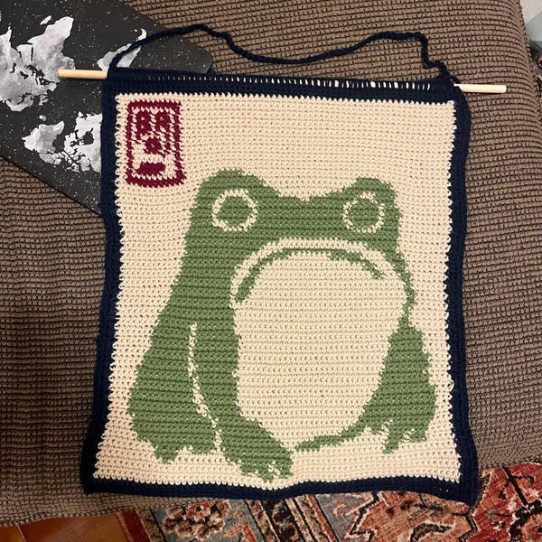 Matsumoto Hoji Frog Crochet Tapestry Pattern - Digital Download PDF ...