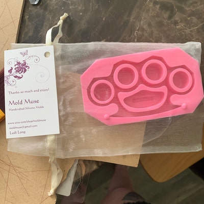 Brass Knuckles Mold Large Full Size Flexible Silicone Mould Crafts ...