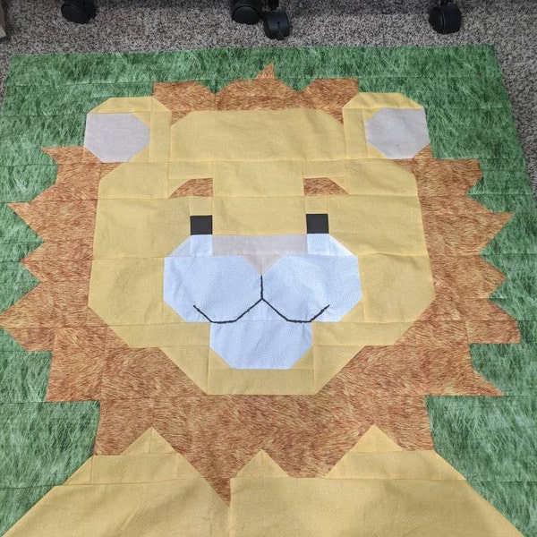 Leo the Lion Baby Quilt Pattern: 3 Sizes (digital Download PDF) - Etsy