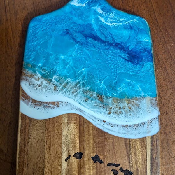 Made in Hawaii OLIVE Wood Spoon Rest | Handcrafted Ocean Spoon Rest ...