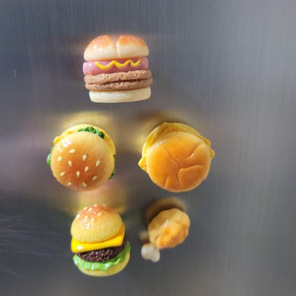 Random Fast Food Magnet Set: Resin Clay Fridge Magnets - Surprise Lucky ...