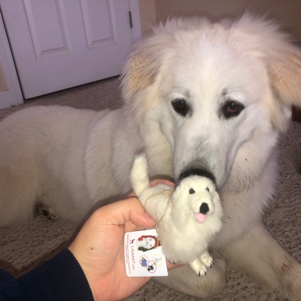 Needle Felted Great Pyrenees Dog Sculpture: Real Alpaca Fiber - Etsy