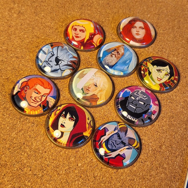 Bandits RPG Tokens Glass and Metal Deluxe Tokens Handmade by the Token ...