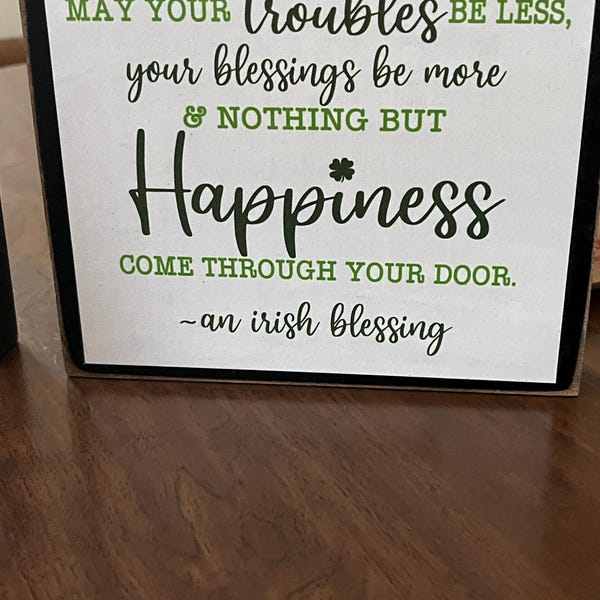 An Irish Blessing Sign, St. Patrick’s Day Decor, St. Patrick’s Day ...