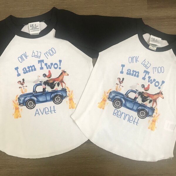 Second Birthday, Oink Baa Moo, Farm Birthday, Oink Moo Turning Two, 2nd ...