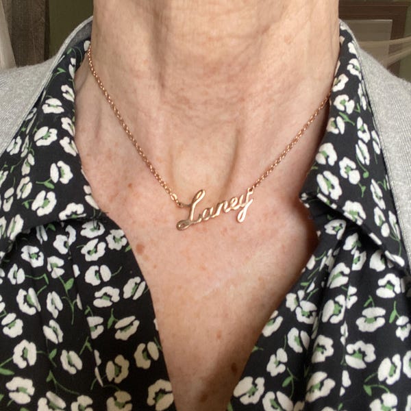 Name Necklace, Custom Name Necklace, Nameplate Necklace, Personalized ...