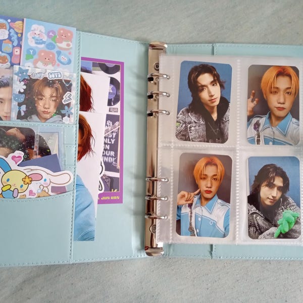 A5 Kpop Photocard Binder PU Leather Binder for Kpop Cards Kpop Binder ...