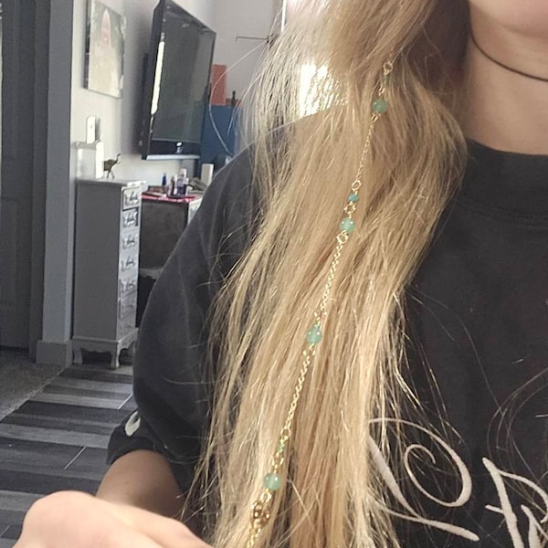 Create Your Own Crystal Hair Charm, GOLD Hair Accessories, Hippie Hair ...