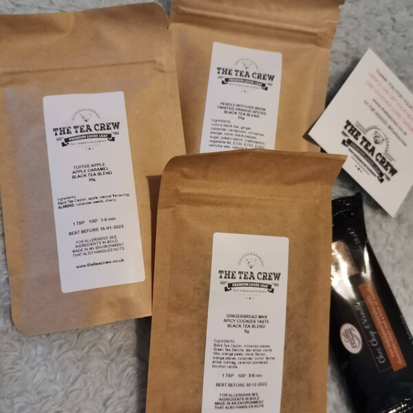 Green Loose Leaf Tea Sampler Six Premium Tea Samples the Tea Crew - Etsy
