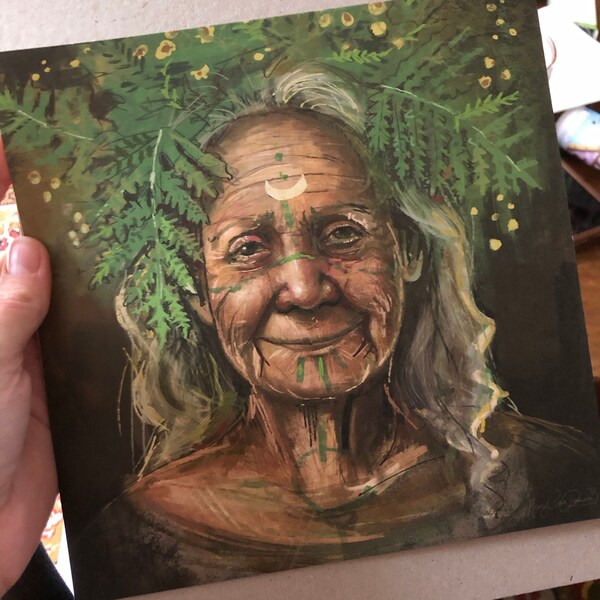 Poster - Mother Earth - Witchy Fantasy Art Print on Sustainable Paper ...