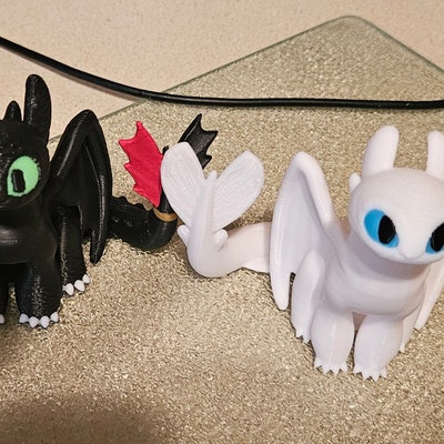 Toothless & Light Fury Desk Ornaments - Etsy