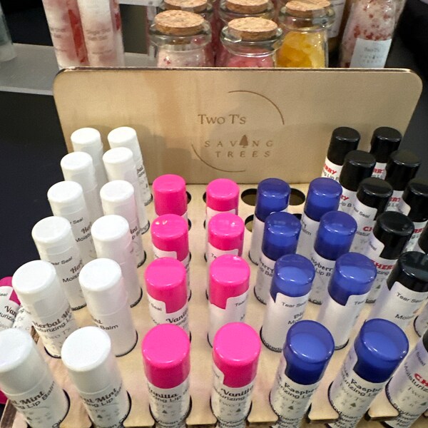 48pc Chapstick Display, Your Company Chapstick Holders Made Easy, Lip ...