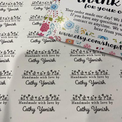 Fabric Sewing Labels, 40x Sew-on, or 16x,fold-over, Iron-on, Cotton, to ...