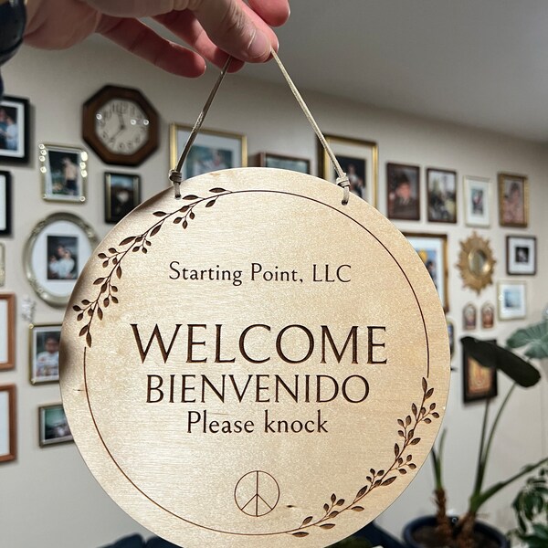Reversible Welcome Sign in Session Sign for Office Door Sign ...