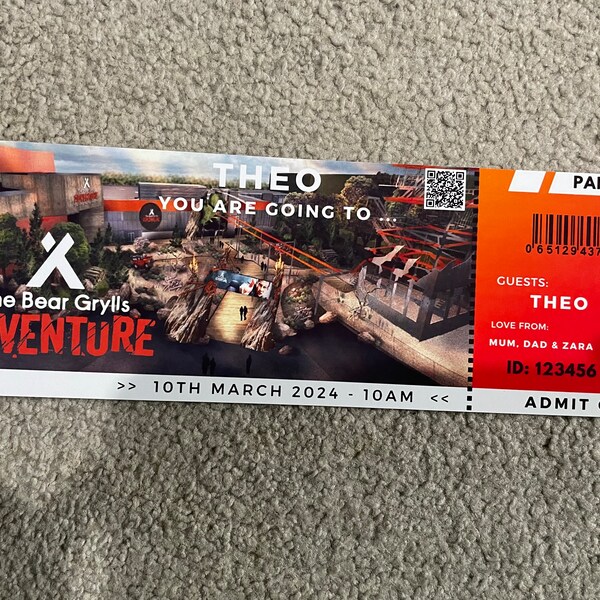 PERSONALISED Football Team Colours Ticket Sports Special Present Gift ...