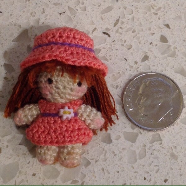 PATTERN: Micro Mini Doll, Amigurumi Pattern, Miniature Doll, One Inch ...