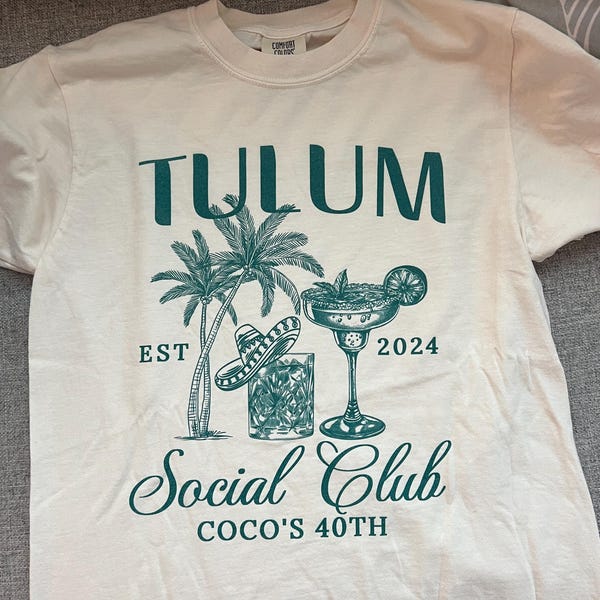 Custom Name Social Club Shirt Luxury Bachelorette Merch Coastal Beach ...
