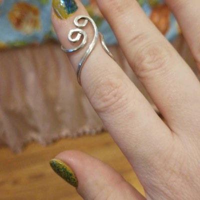 Arthritis Finger Splint Sterling Silver 925 or Brass Handmade Hammered ...