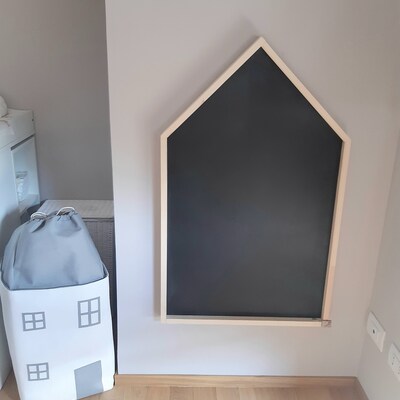 50x100cm/20x39 Regular Chalkboard House With Wooden Frame, Montessori ...
