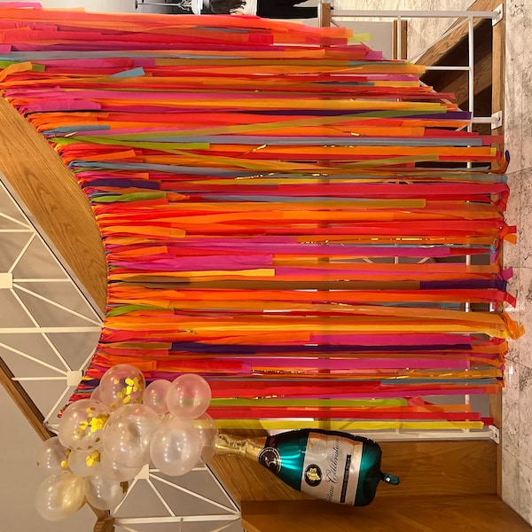 Fiesta Backdrop, Fiesta Decorations, Streamer Backdrop, Fringe Backdrop ...
