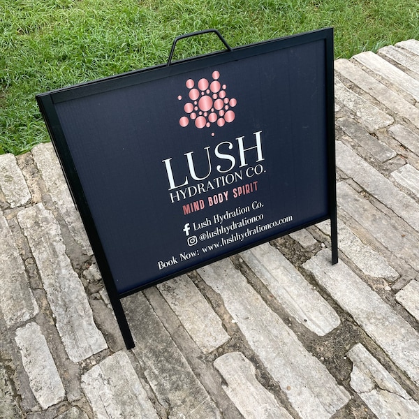 Custom A Frame Business Sign Personalized Sandwich Board Outdoor ...