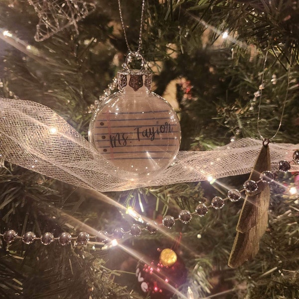 Teacher Lined Paper Ornament SVG | Teacher Ornament SVG | Notebook ...