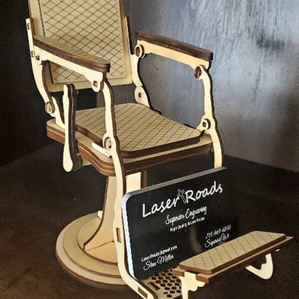 Barber Chair. Laser Cut Files SVG DXF CDR Vector Plans, Files Instant ...