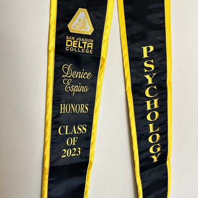 A Custom Grad Sash Grad Stole Custom Grad Sash Embroidered Satin Stoles ...