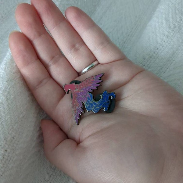 Original Bisexual Colors Phoenix Hard Enamel Pins Bi Pride - Etsy