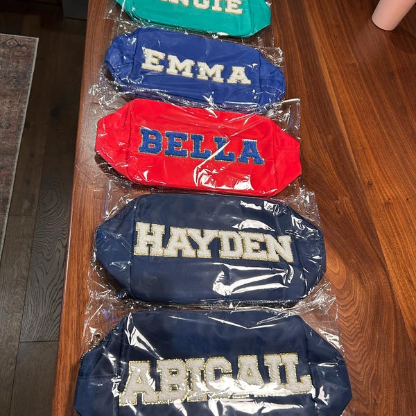 Personalized Lunch Bag Customizable Lunch Box Bag Nylon Chenille ...