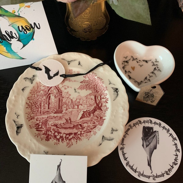 MONSTER MASH Watercolor Print on Paper, Art Print, Bat, Bats ...