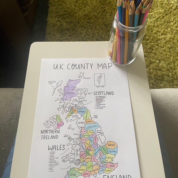 EUROPE SALES MAP Hand Illustrated Map Labelled Map Instant Download ...