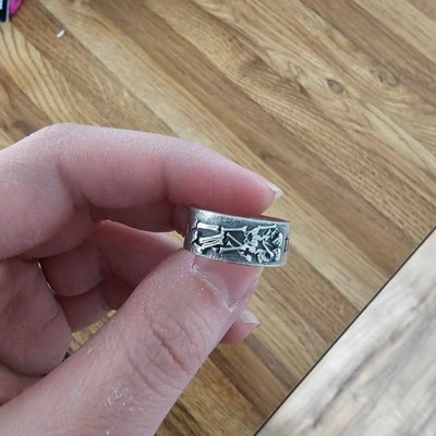 Poseidon Trident Signet Ring for Men, Handmade 925k Sterling Silver ...