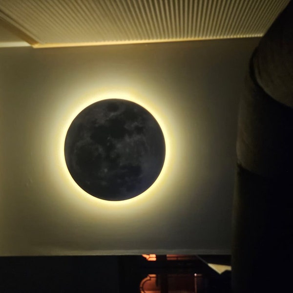 Moon Led Sign Wall Art Deco Moon Led Wall Decor Moon Light Moon Led ...