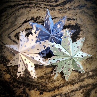 3D Snowflake/star Template SVG Instant Download - Etsy