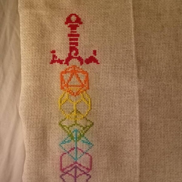 Dice Sword Cross Stitch Pattern PDF - Digital Download – D20 Dnd Game ...