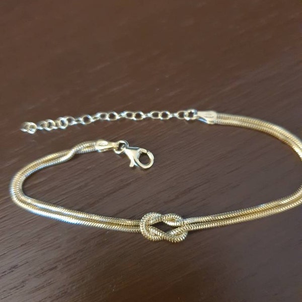 Custom Initial Knot Bracelet Couple Set,symbol of Love and Unity ...